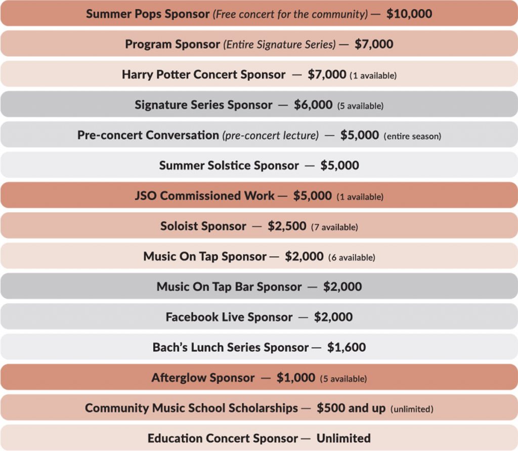Be a Sponsor - Jackson Symphony Orchestra